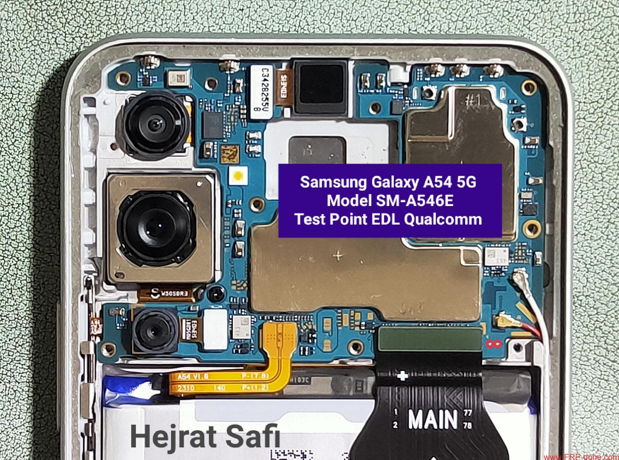 Samsung A54 , A546 Test Point – remove FRP/bypass - FRP byPass Solution